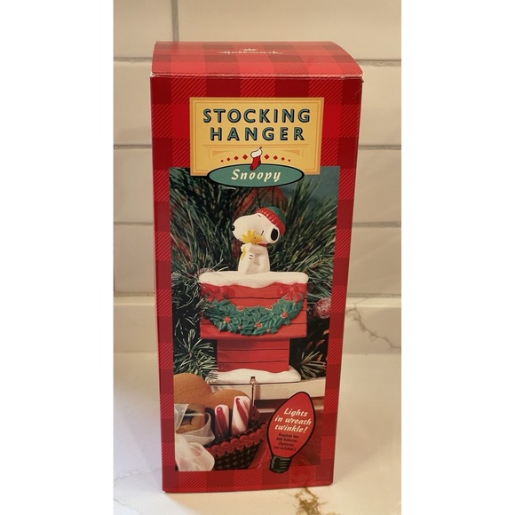 Hallmark | Holiday | Snoopy Peanuts Hallmark Stocking Hanger Light Up ...